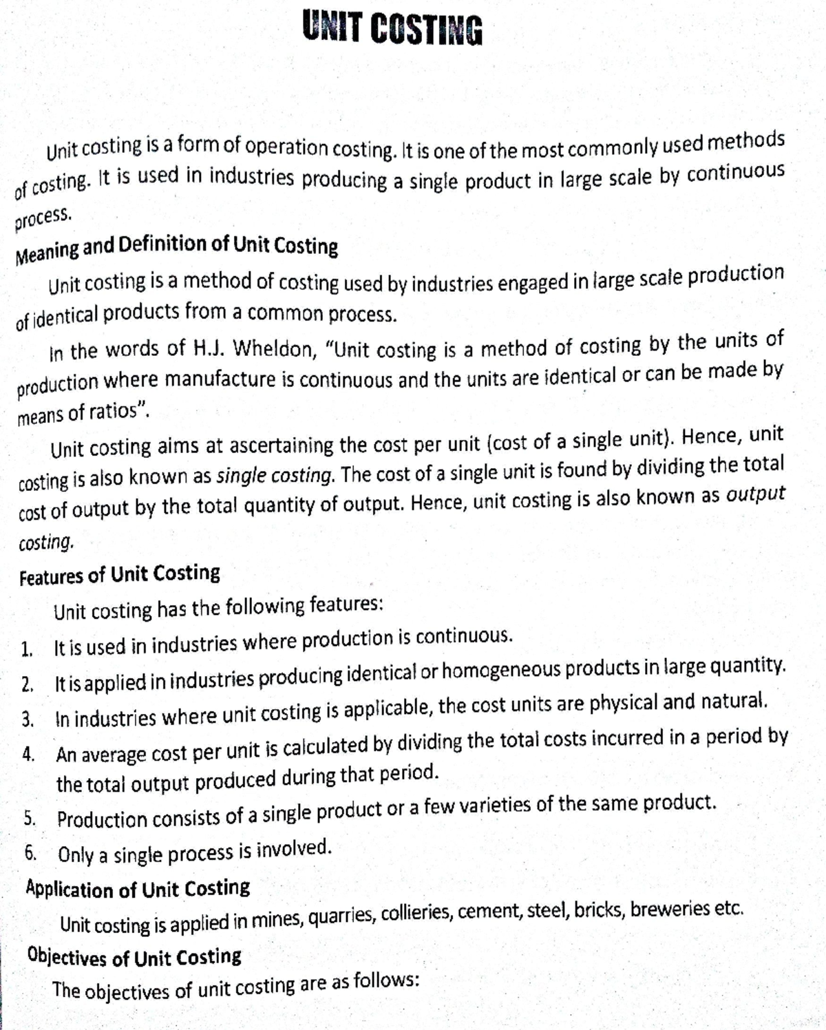 Unit Costing 24-Oct-2022 23-46-57 - Cost Accounting - Studocu