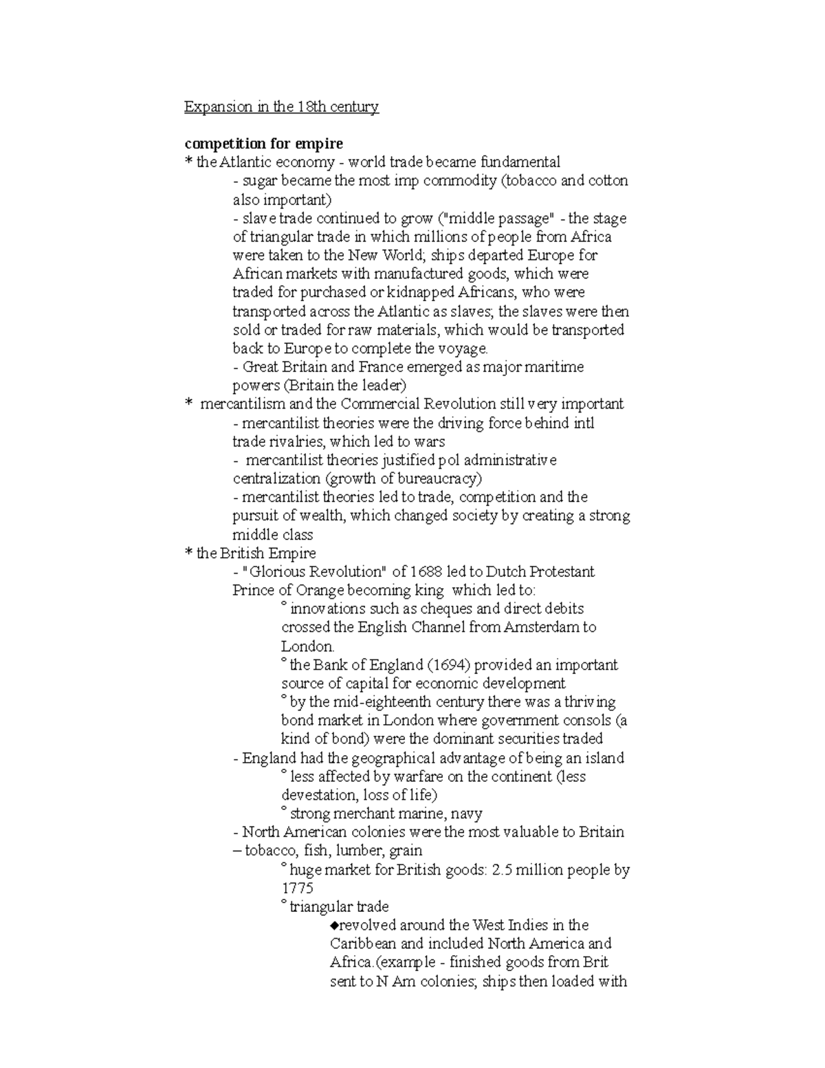 European History Lecture Notes no. 12 for Lectures 1 through 15 ...