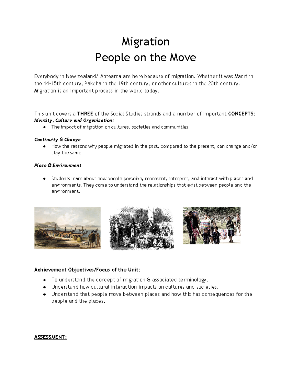 Migration People on the Move Student Overview - Migration People on the ...