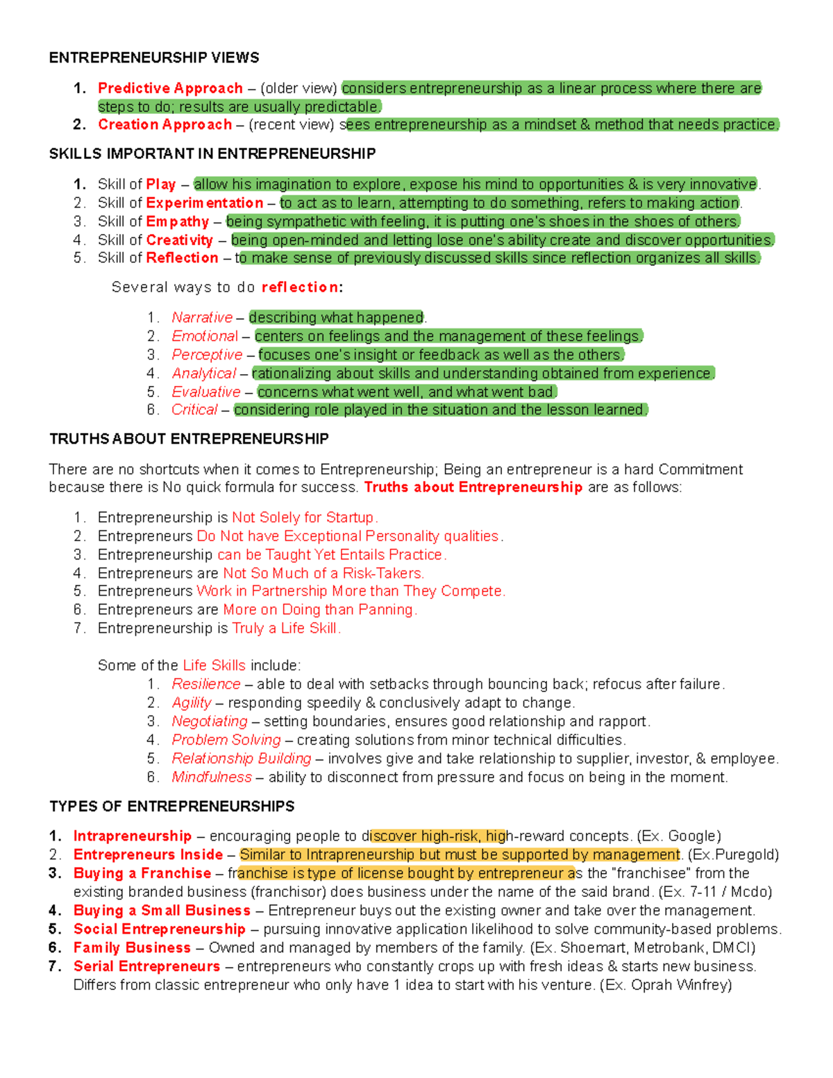 Cesocsci 4- Entrep-MIND- Prelim Reviewer-Module-1-3 - ENTREPRENEURSHIP ...