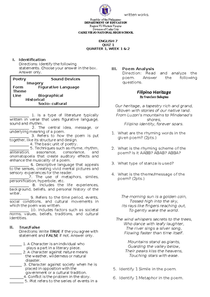 Figurative language poem 07 01 - Name: Figurative Language Poem 7 A ...