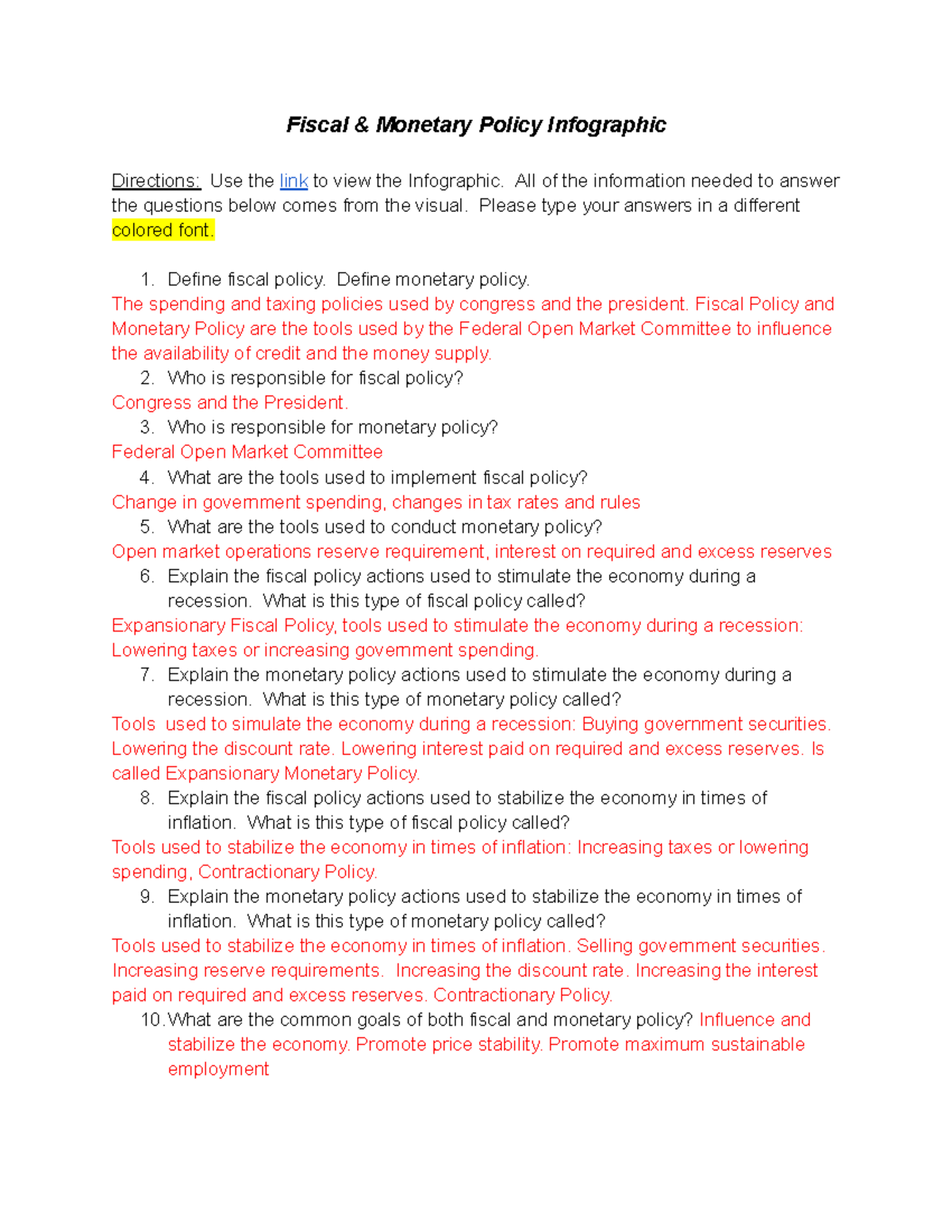 Fiscal Monetary Policy Infographic - 14141266 - Fiscal & Monetary ...