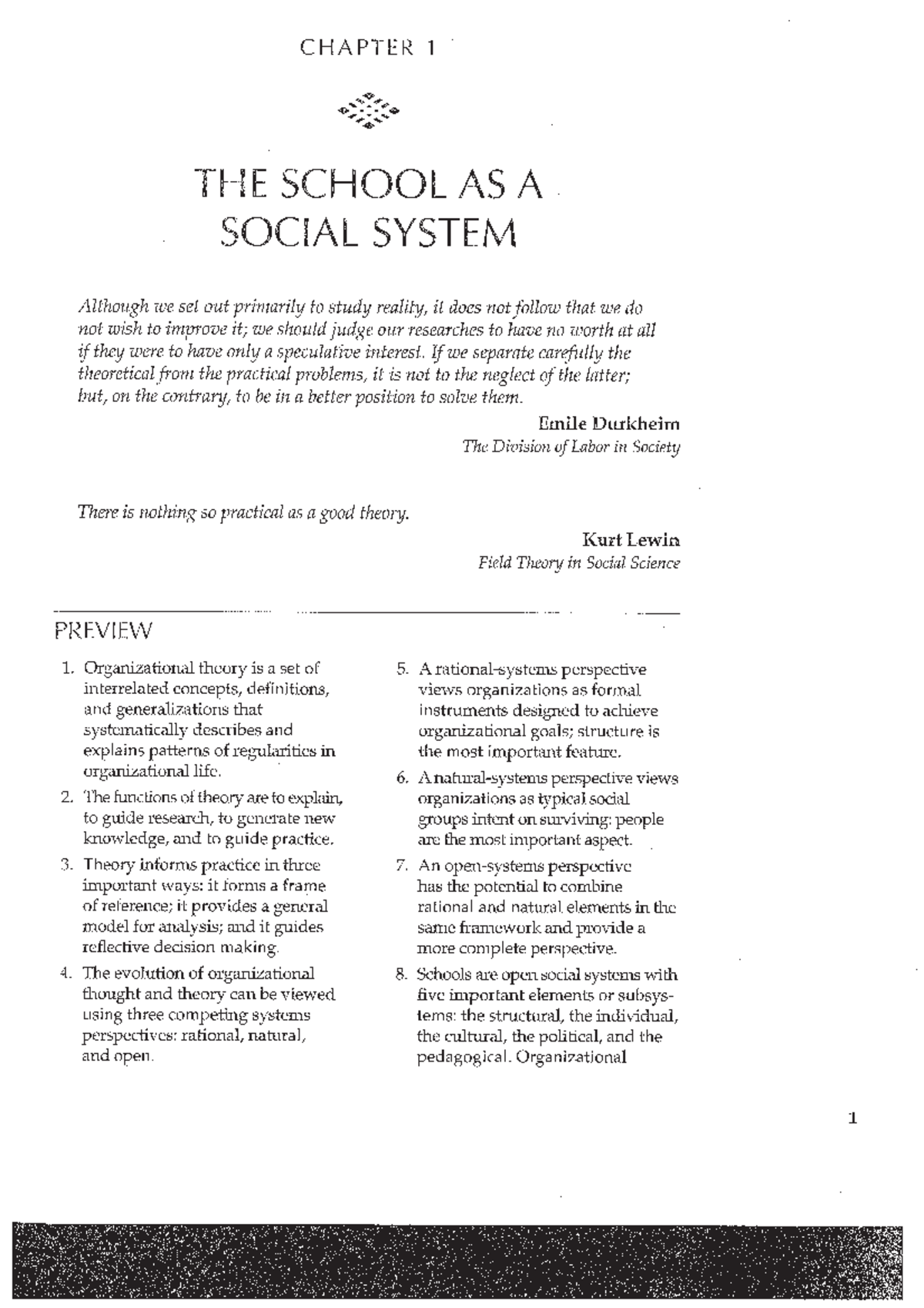 370101090 Chapter 1 The School as a Social System - The Teacher & The ...