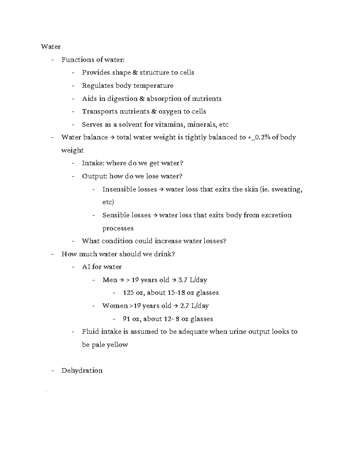 Water Function on Body - Nursing Leadership Complex Systems Lecture ...