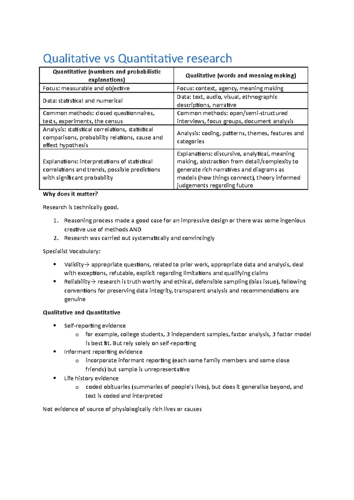 Lecture 2 statistics - qualitative vs quantitative - Qualitative vs ...