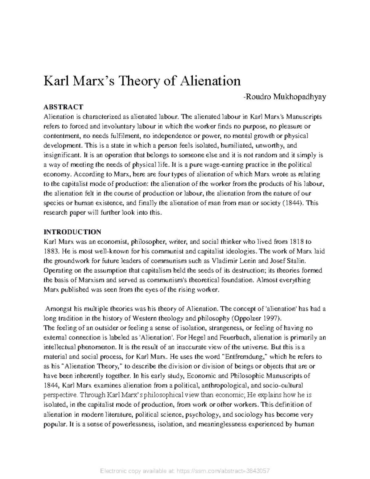 Karl Marx’s Theory of Alienation 2021 - Karl Marx’s Theory of ...