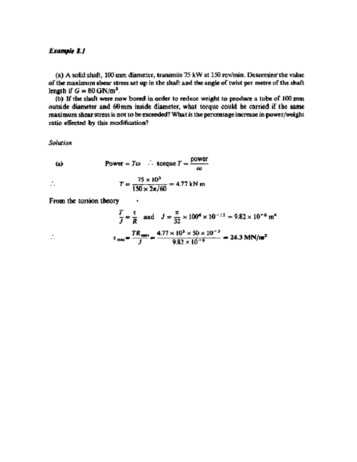 Solid I Torsion and shells - MECHANICAL ENGINEERING - DeKUT - Studocu