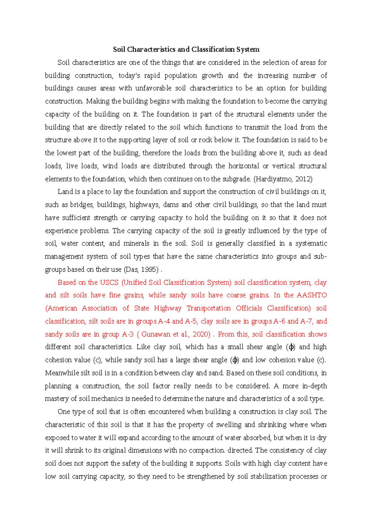 Lecturer Notes Soil Characteristics and Classification System ...