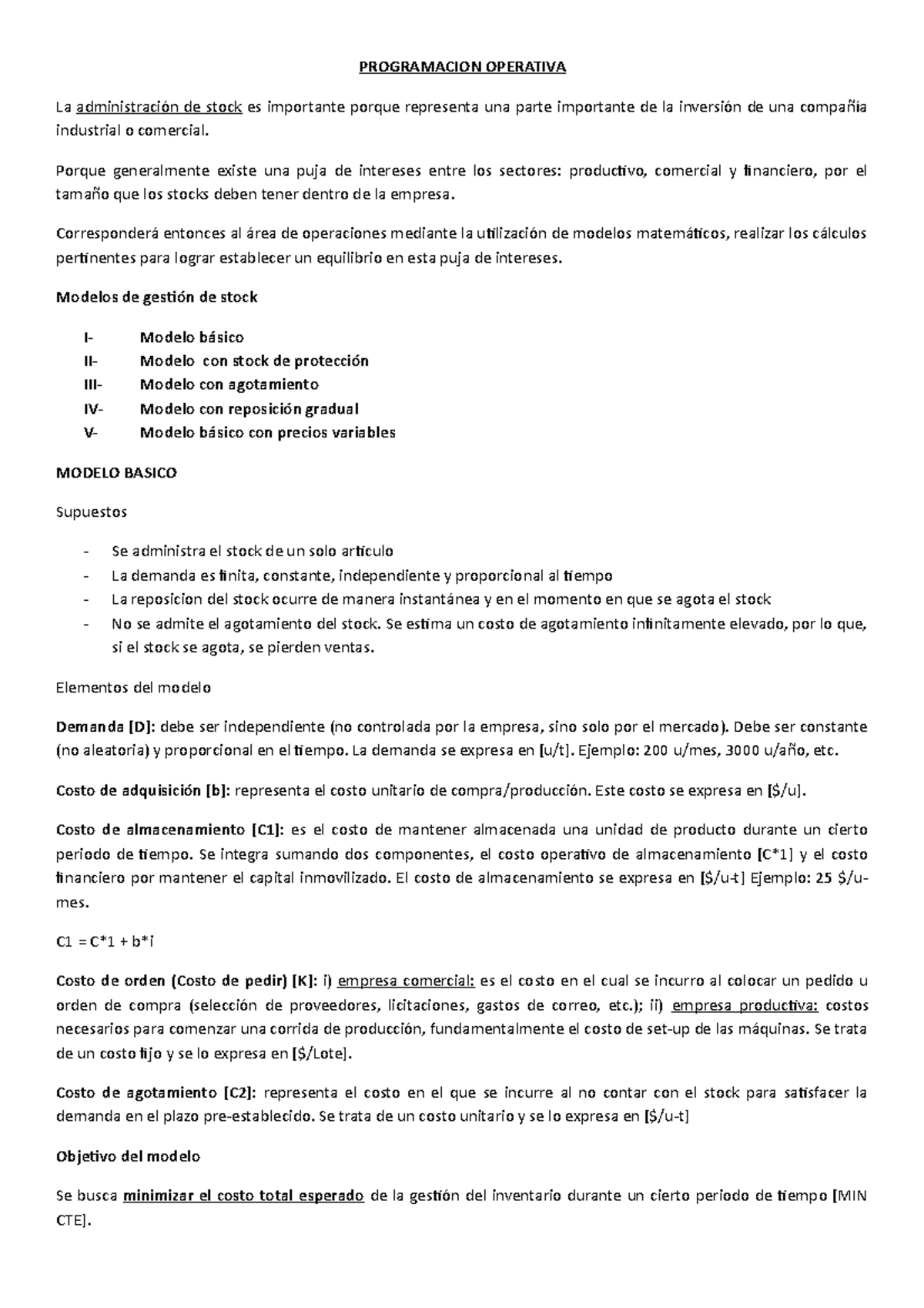 Resumen Programacion Operativa 2C 2021 - PROGRAMACION OPERATIVA La ...