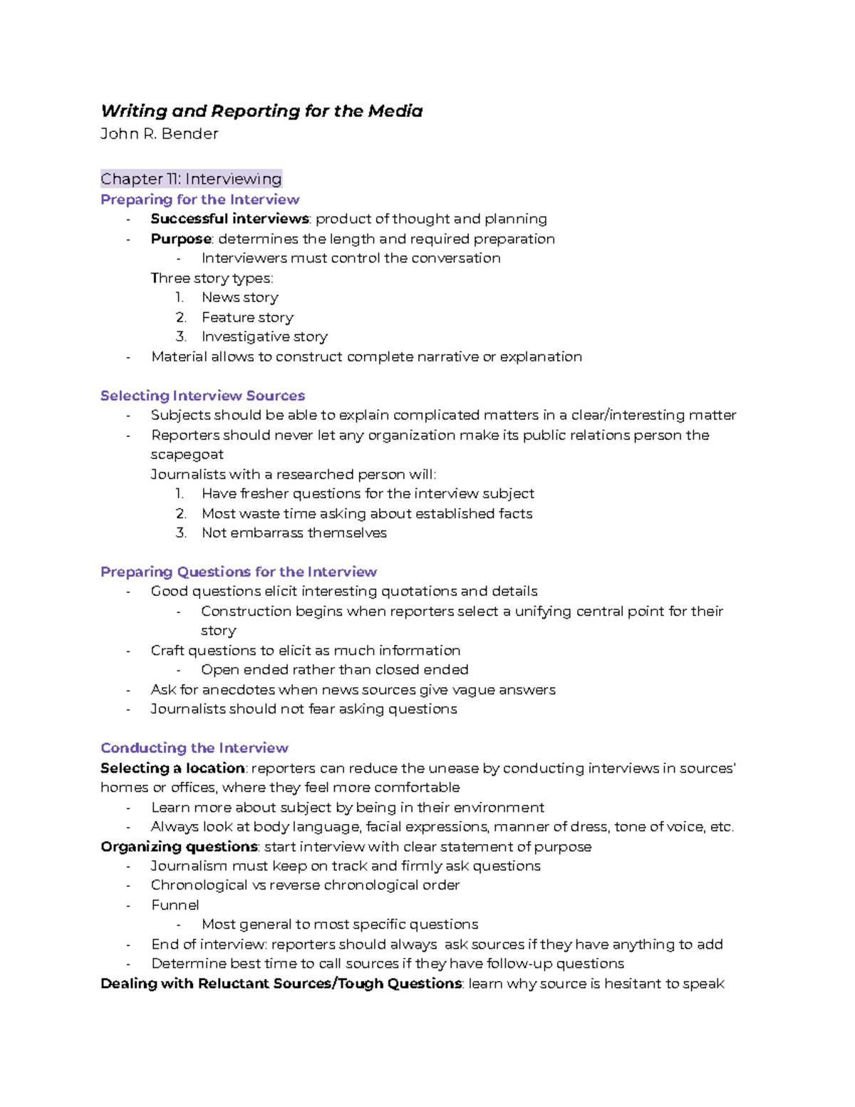 Writing and Reporting for the Media Chapter 11 - Writing and Reporting ...