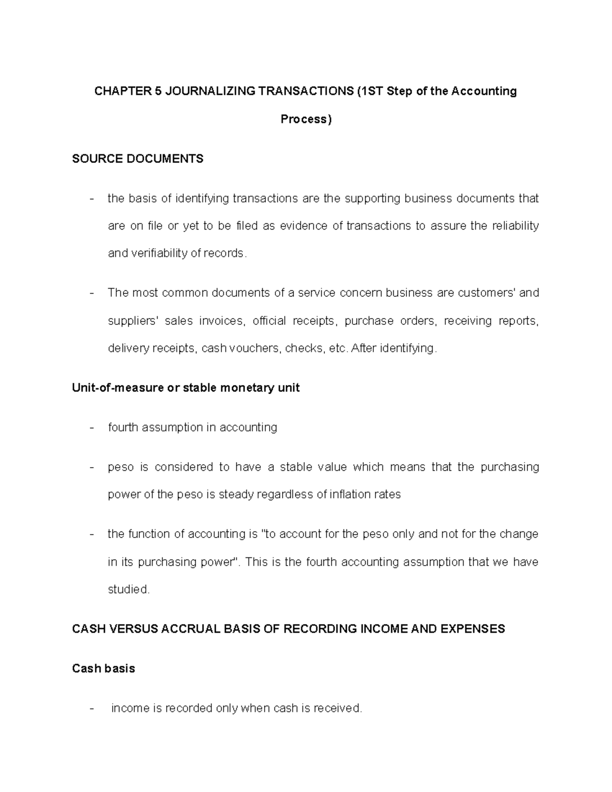 Chapter 5 Journalizing Transactions (1ST Step of the Accounting Process ...