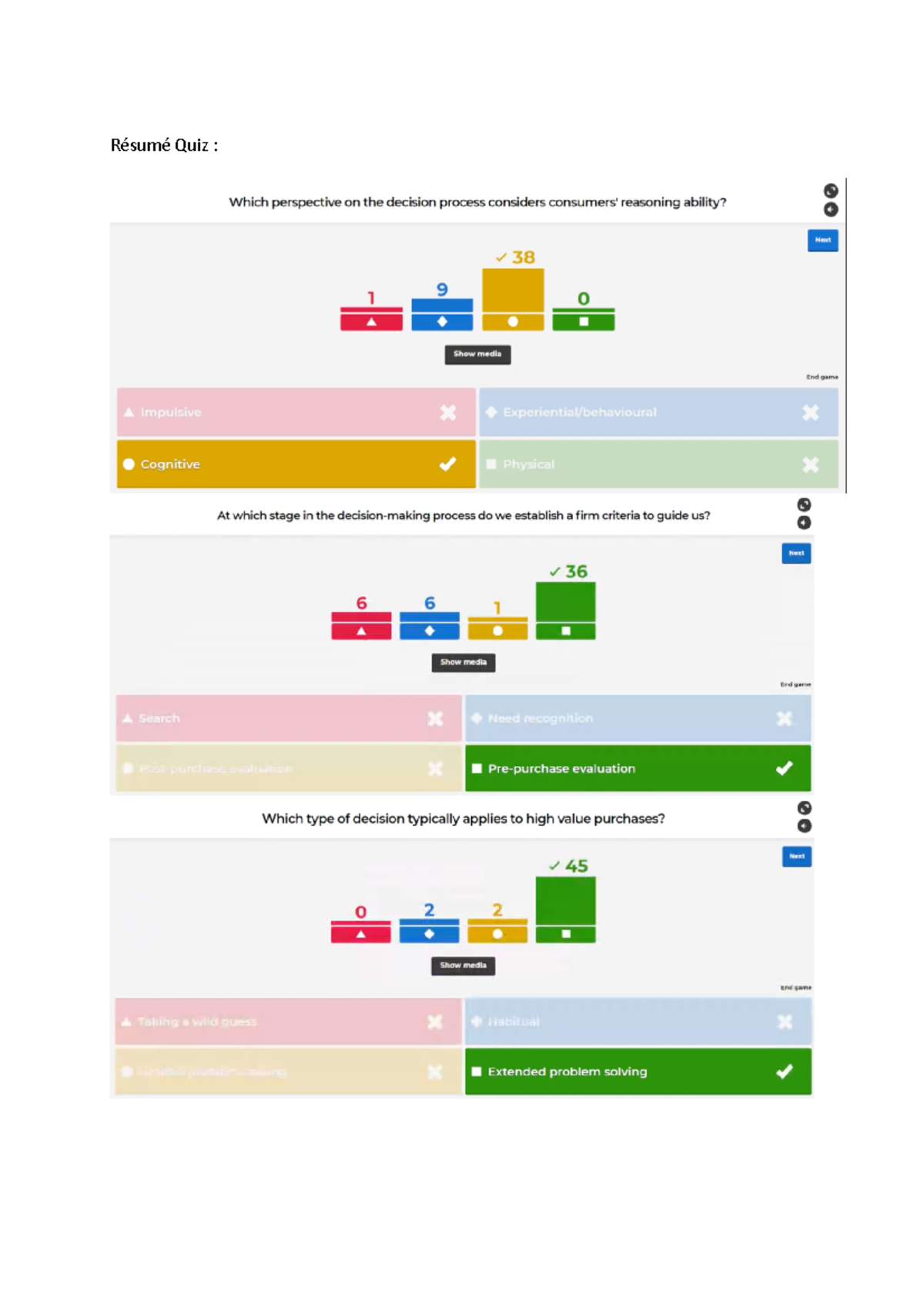 Mid-term Quiz answers - IB326 - Résumé Quiz : - Studocu