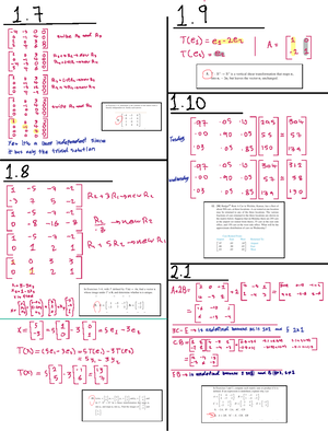 Diagnostic Exam Answersheet - Linear Algebra - Studocu