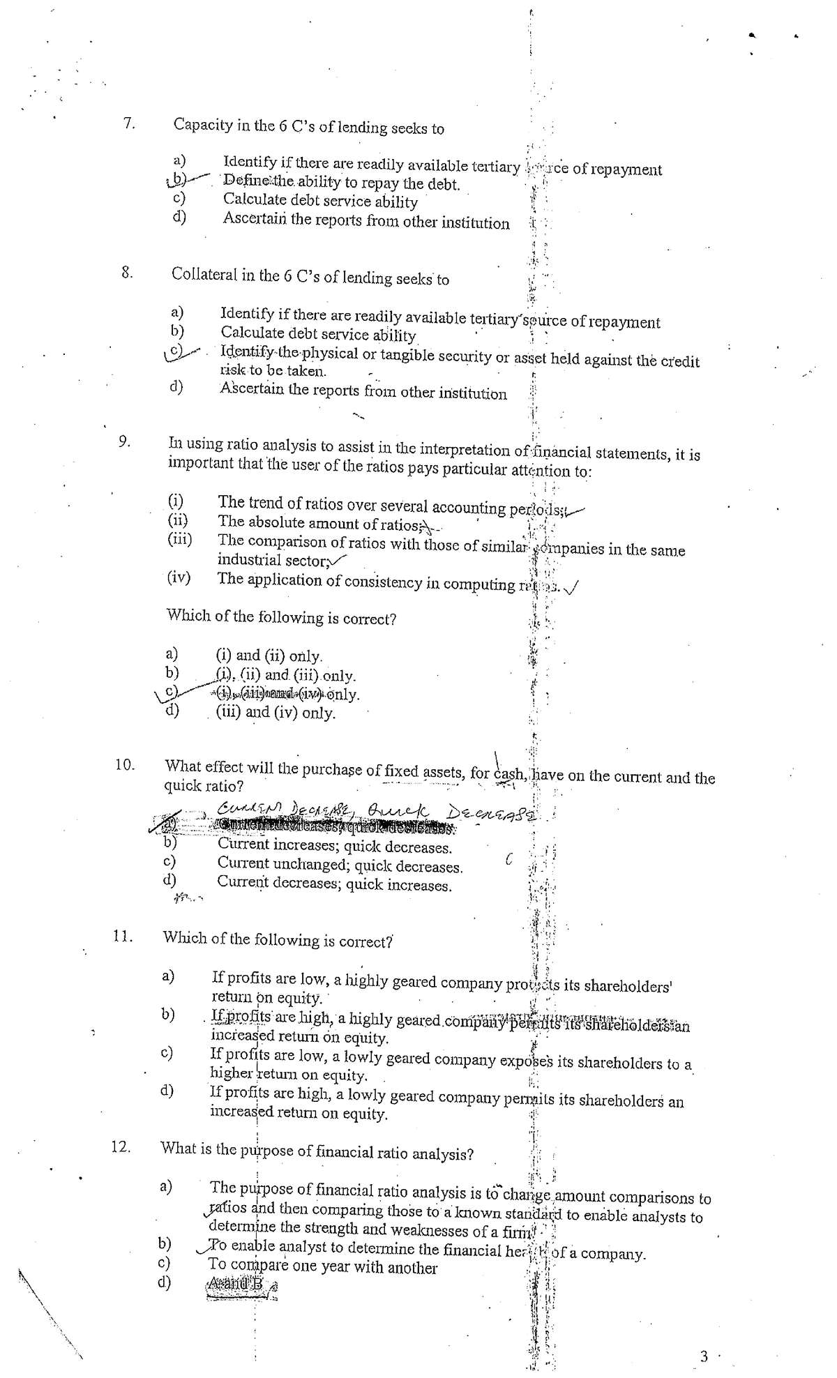 Lending Test3 - Calculations - Studocu