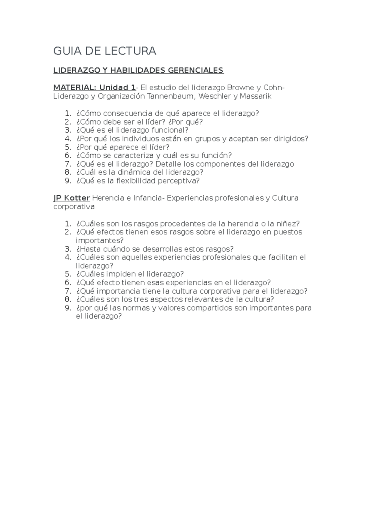 GUIA DE Lectura Liderazgo 2021 ESTA GUIA SIRVE PARA PODER HACER Y ...