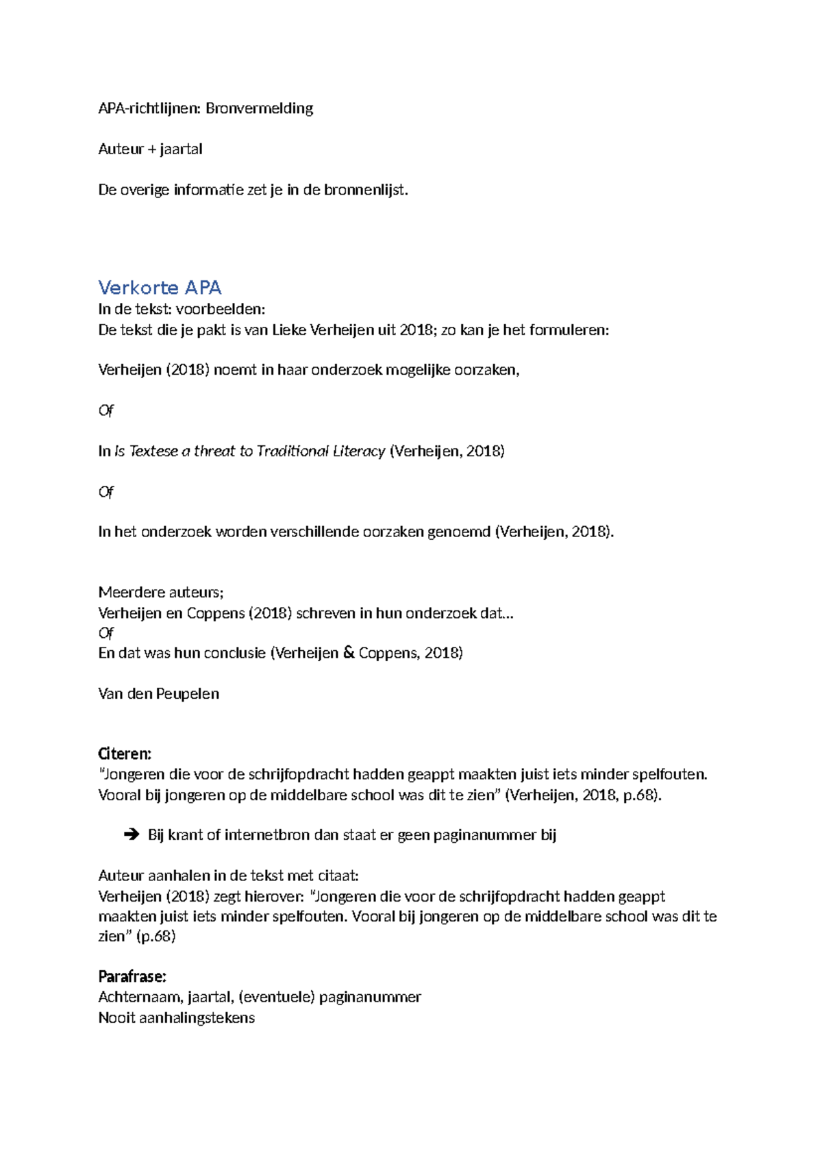 APA-richtlijnen uitgelegd - APA-richtlijnen: Bronvermelding Auteur ...