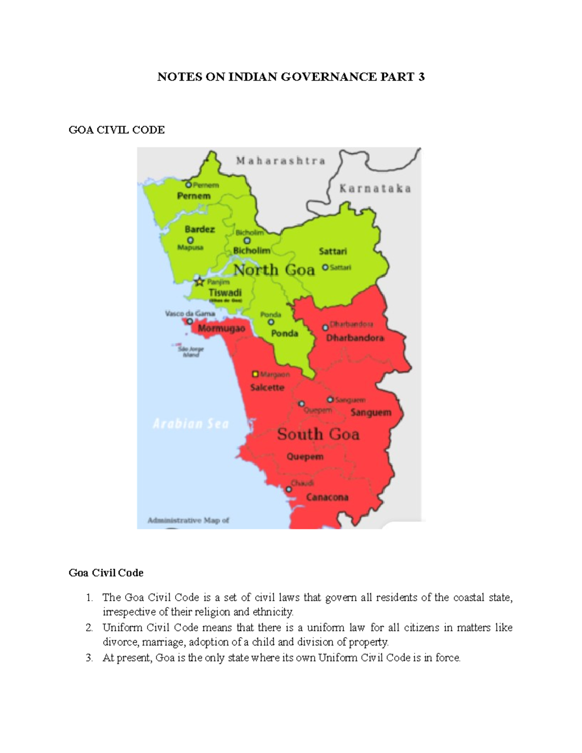Notes ON Indian Governance PART 3 - NOTES ON INDIAN GOVERNANCE PART 3 ...