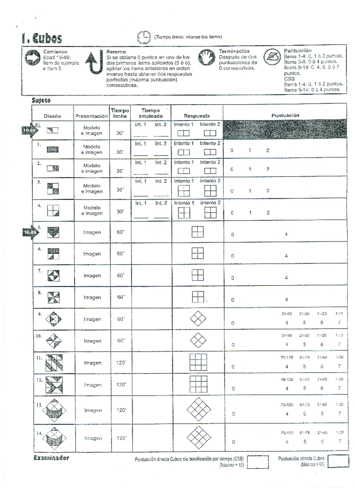 Protocolo WAIS IV - PRUEBAS PSICOMÉTRICAS DE EFICIENCIA - Studocu