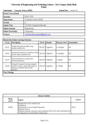 Lab 7 report - Solution - Title: NAT Introduction: In this lab, we’ll capture packets from a ...