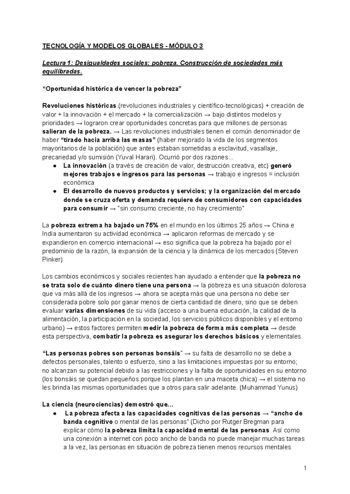 Tecnología Y Modelos Globales Módulo 3 - TECNOLOGÍA Y MODELOS GLOBALES ...