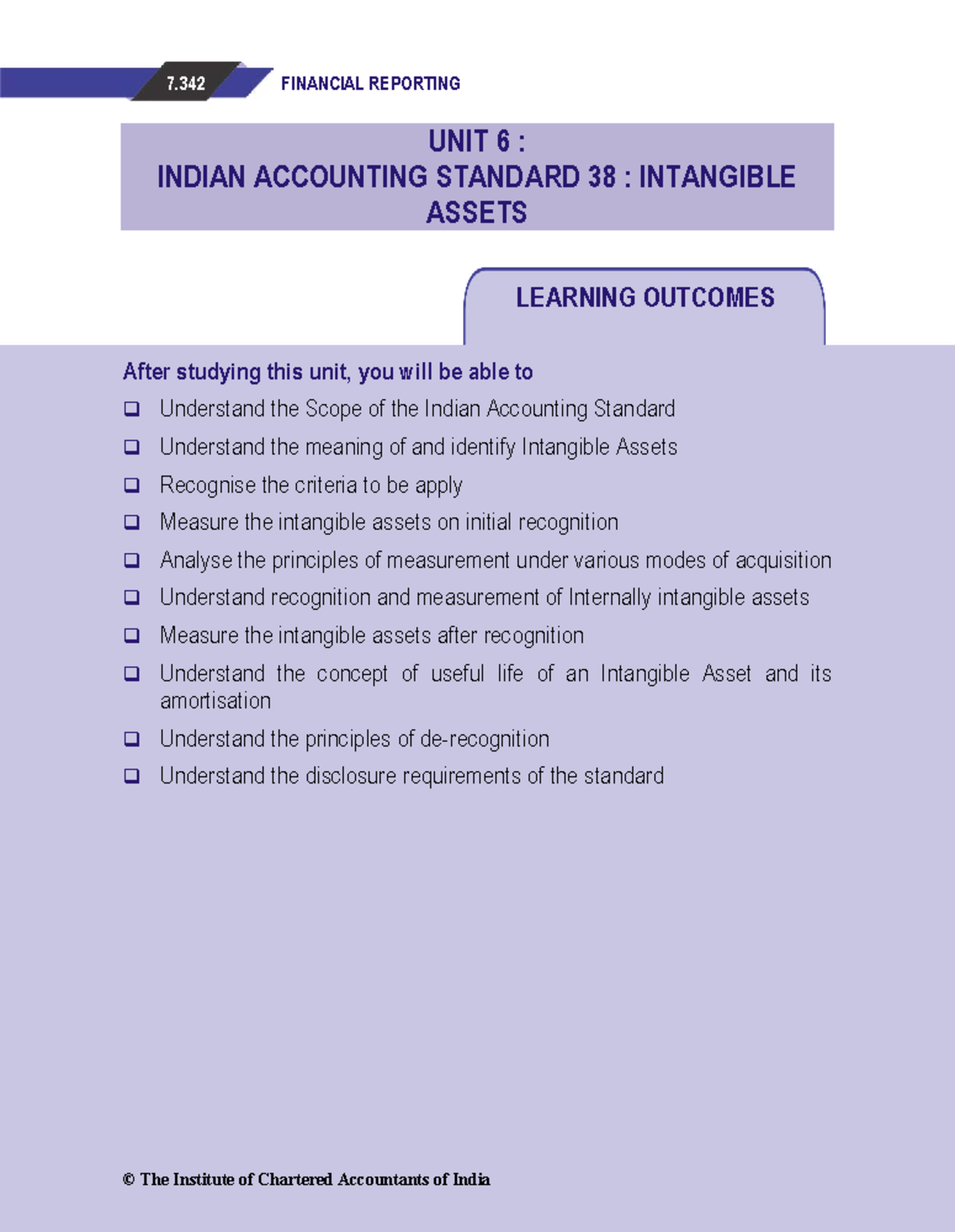 Accounting notes - ####### 7 FINANCIAL REPORTING UNIT 6 : INDIAN ...