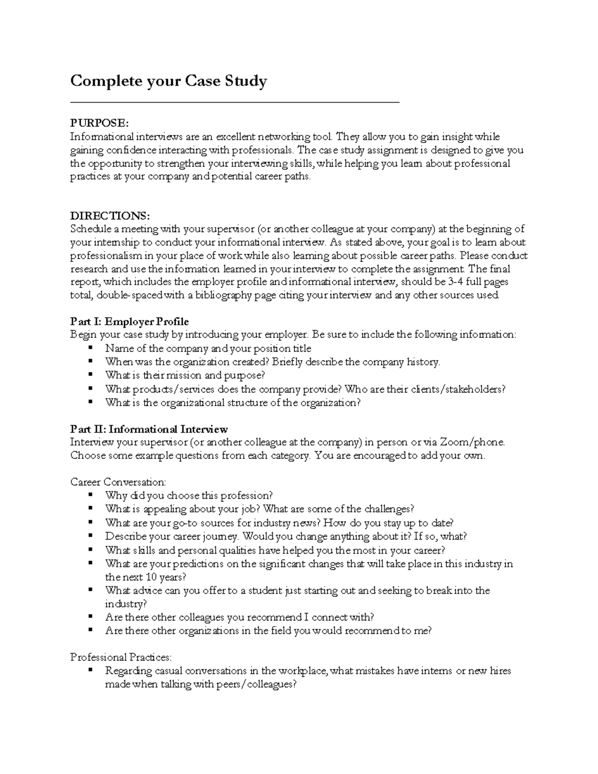 Case Study Directions - Moser - Complete your Case Study - Studocu