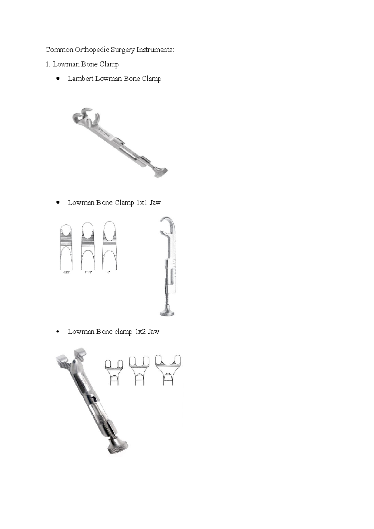 Surgical-Instruments - Common Orthopedic Surgery Instruments: 1. Lowman ...