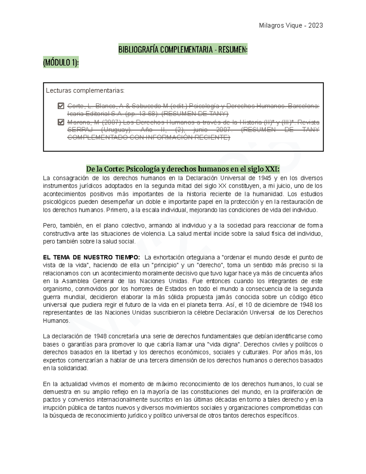 Resumen Bibliografia Complementaria - MV BIBLIOGRAFÍA COMPLEMENTARIA ...