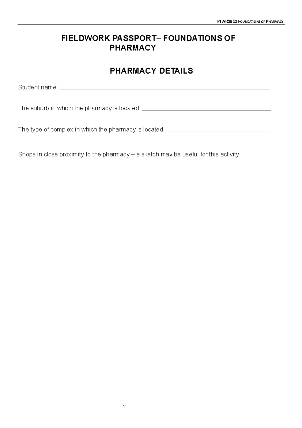 2022 Fieldwork - Worksheet Template - Required to fill in during 2 hour ...