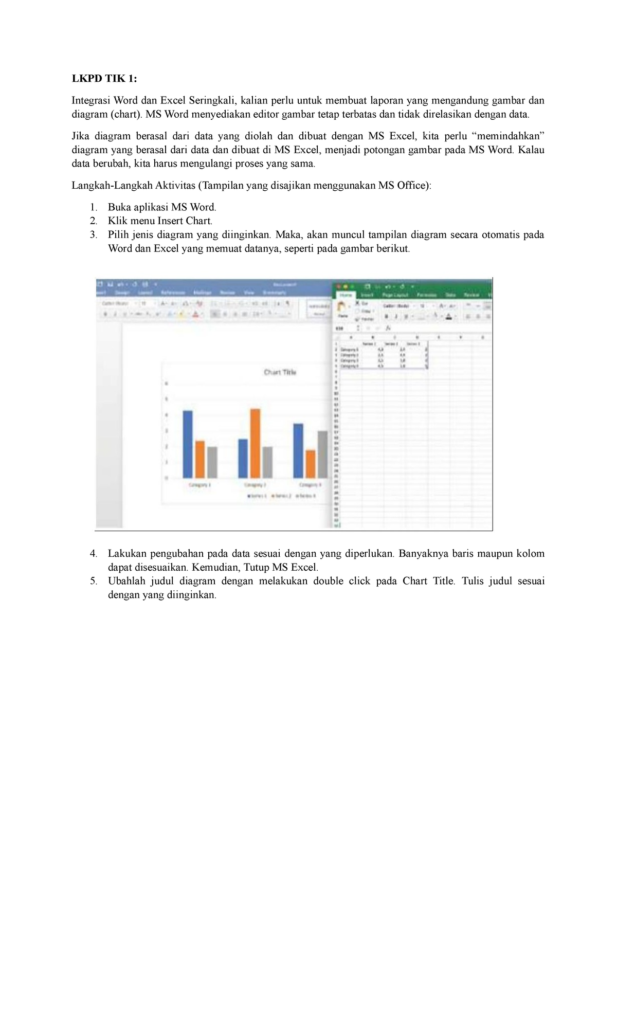 LKPD TIK - LKPD - Integrasi Word dan Excel Seringkali, kalian perlu ...