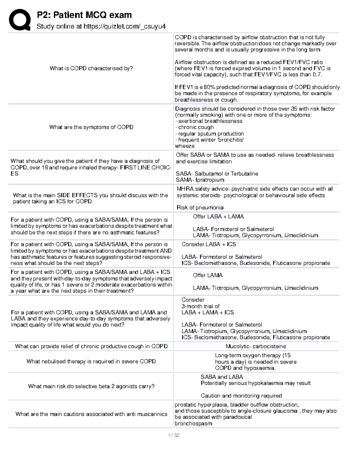 Clinical MCQ- Pharmacy - Study online at quizlet/_csuyu What is COPD ...