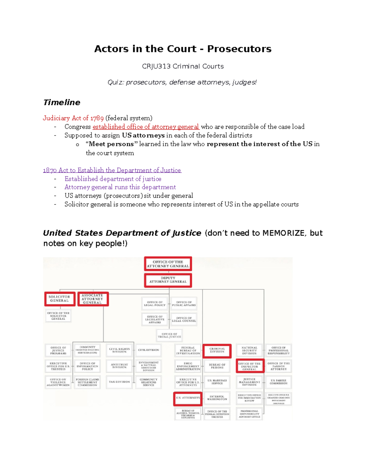 Actors in the Court - Prosecutors notes - Actors in the Court ...