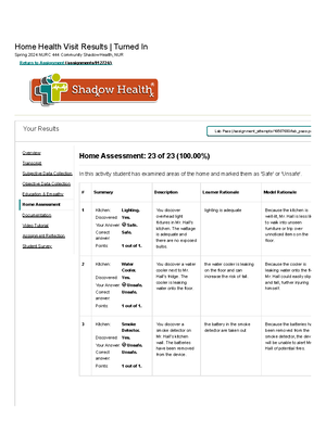 Tanner bailey Comprehensive Assessment with Barriers to Care Objective ...