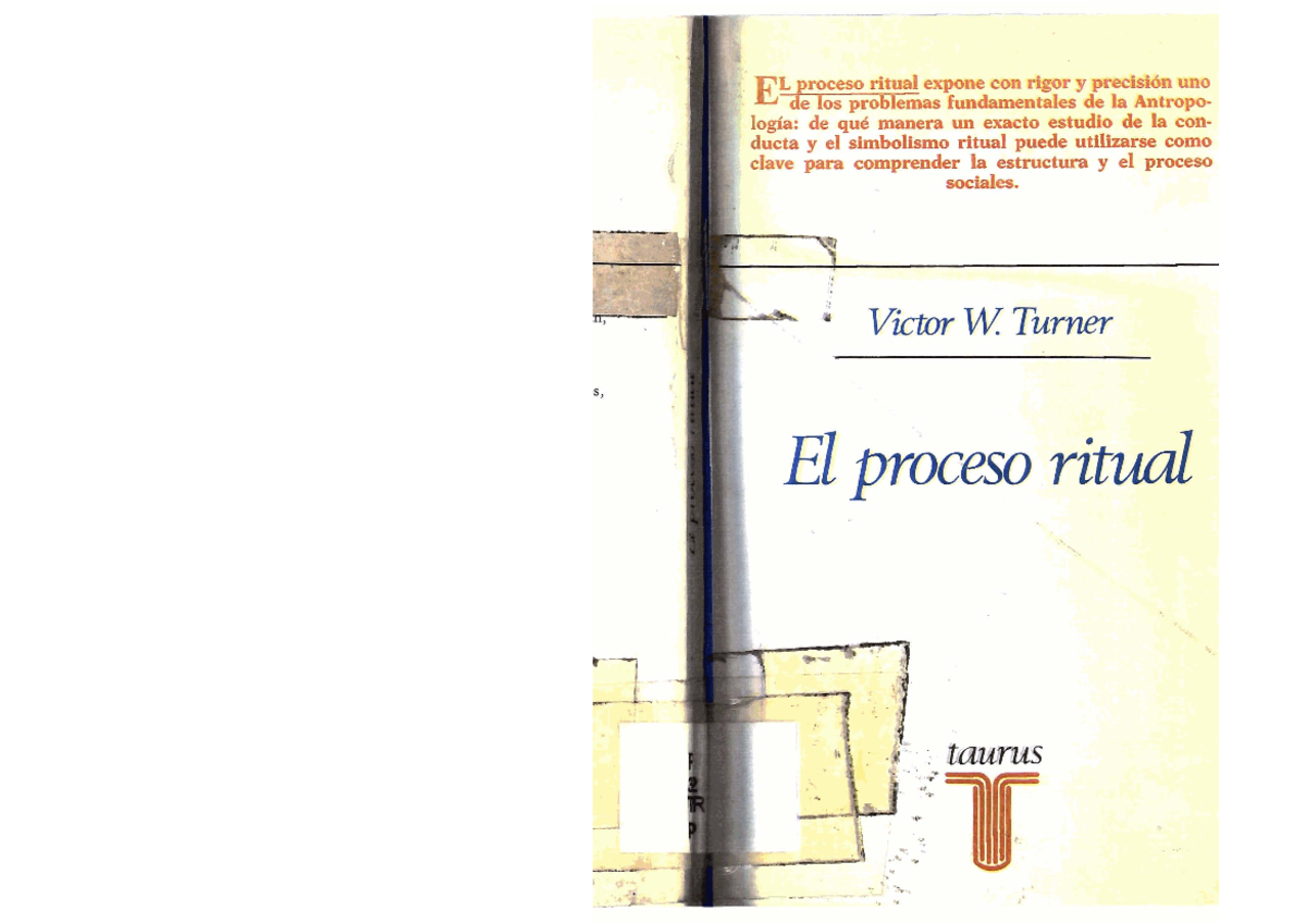 Victor Turner - El Proceso Ritual - Liminalidad y communitas - logia ...