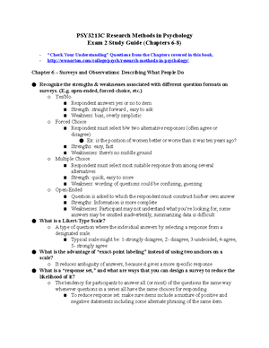Research Methods Exam 1 - Research Methods in Psychology Exam 1 Chapter ...