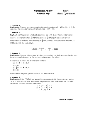 3 Analytical Answers - Answer key Word Problems 1. Answer: B ...