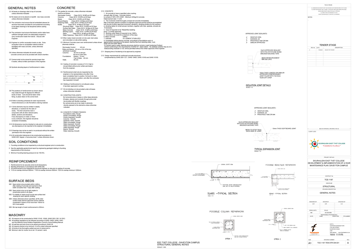 Structural Drawingstest - MIN 300 LAPS MESH REINFORCEMENT ~ SIKAFLEX ...