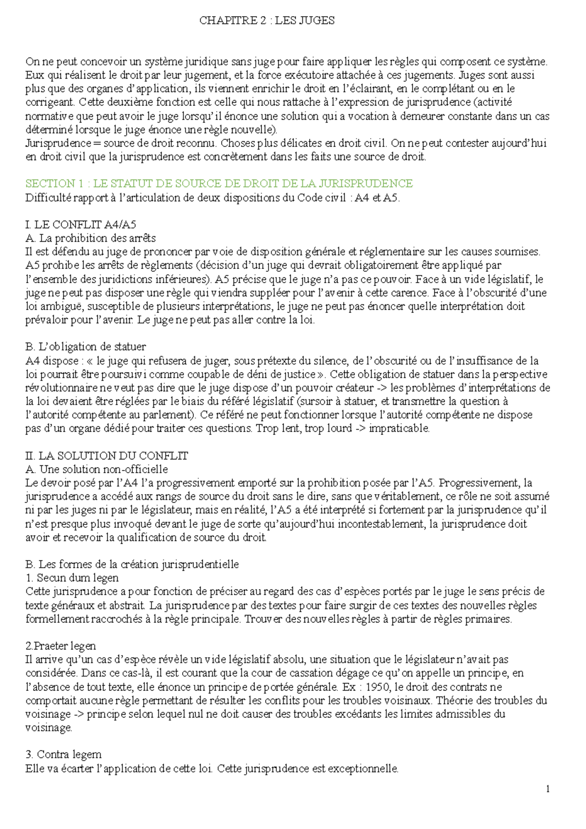 Les juges cours magistral - CHAPITRE 2 : LES JUGES On ne peut concevoir ...