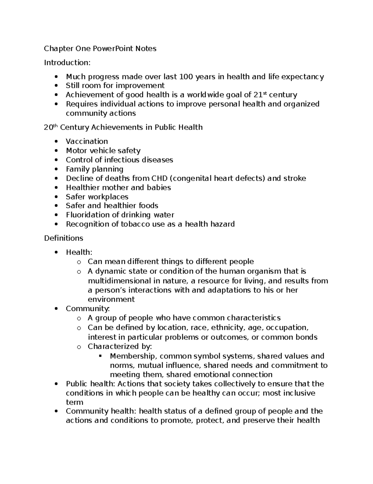 Chapter ones notes pt1 - Chapter One PowerPoint Notes Introduction ...