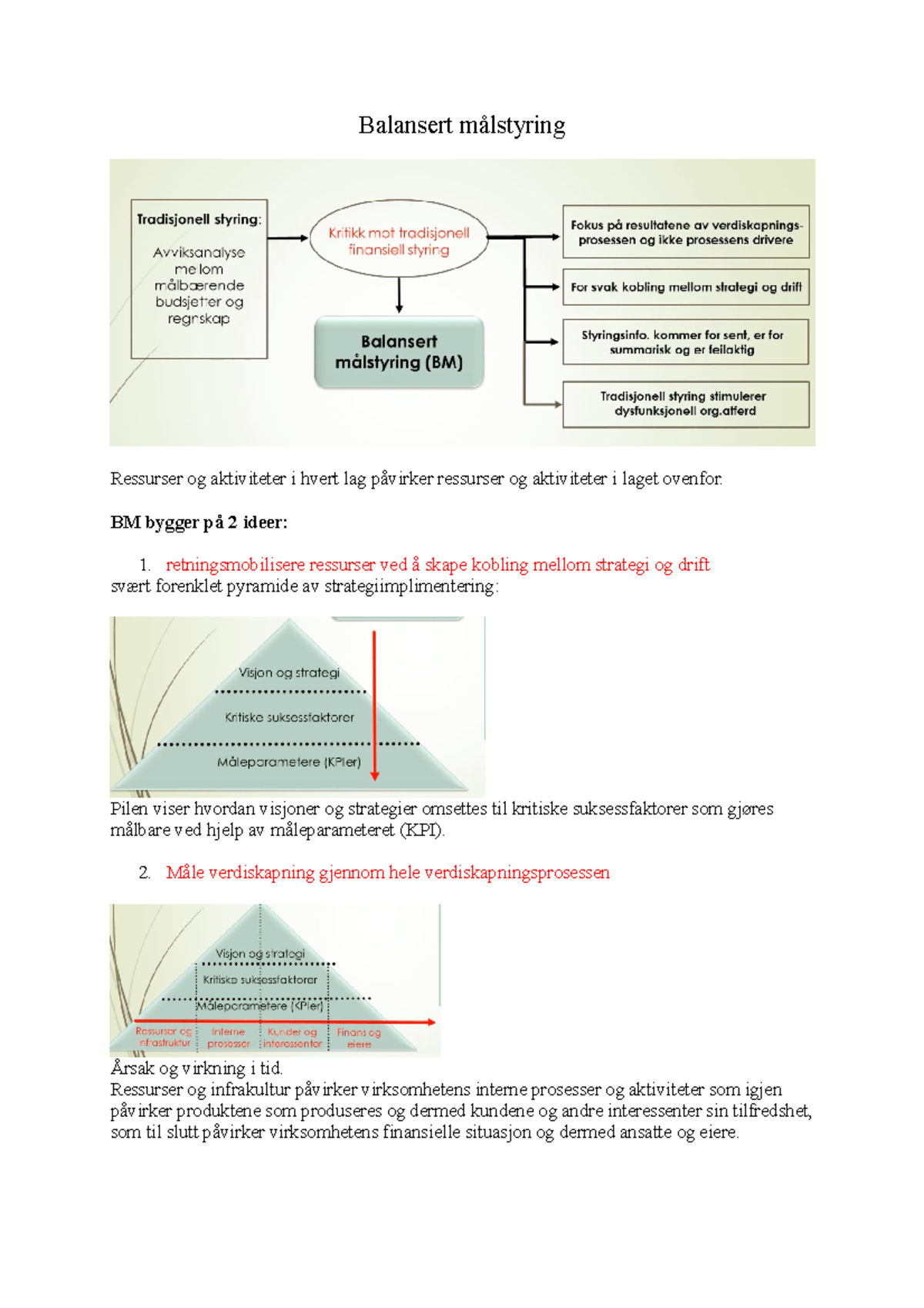 Balansert målstyring, slides fra Johnny sin presentasjon. - Balansert ...