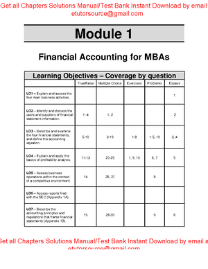 Solutions Manual For Financial & Managerial Accounting for MBAs, 6th Edition By Easton, Halsey ...