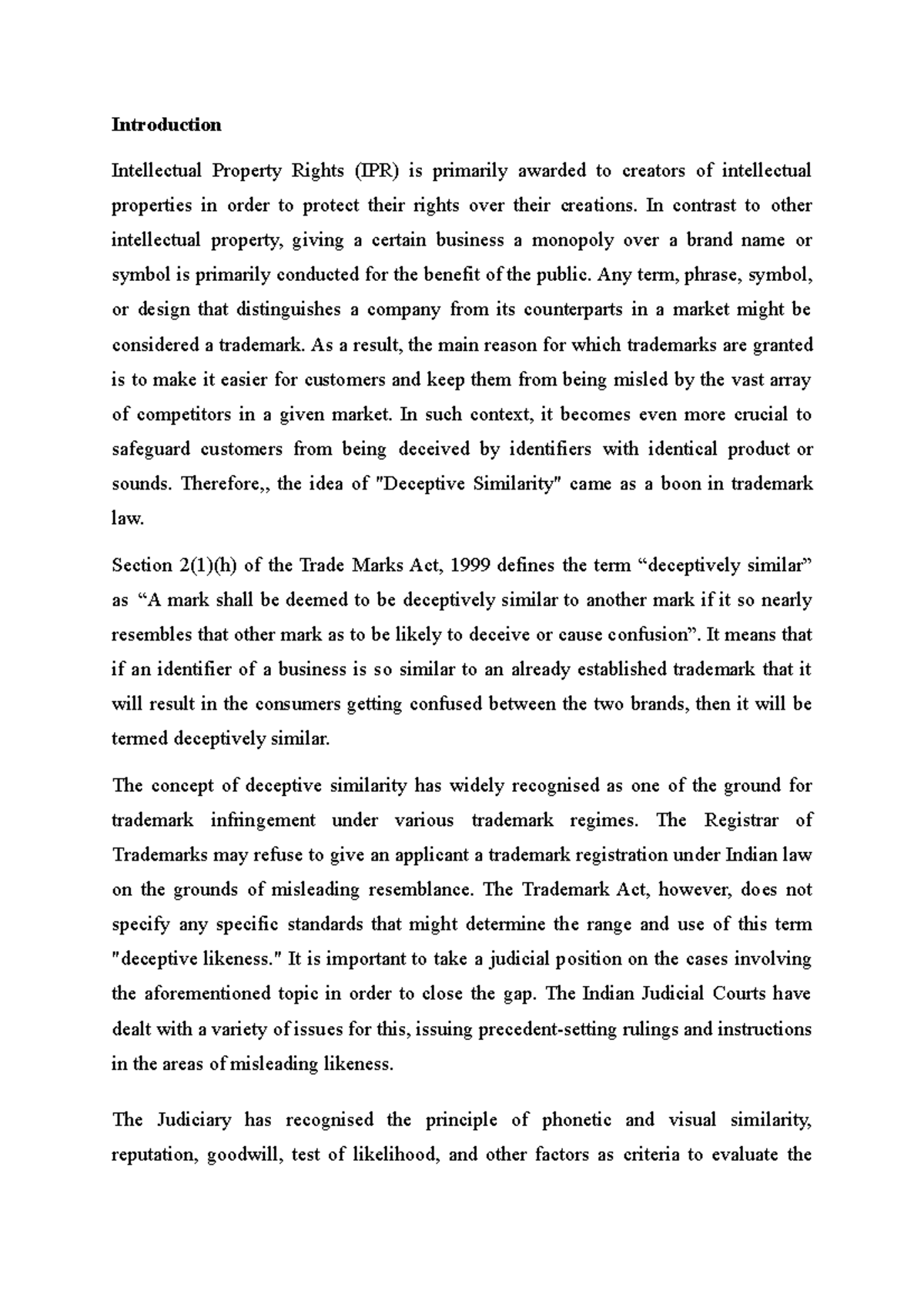 IPR assignment Intro and conclu - Introduction Intellectual Property ...