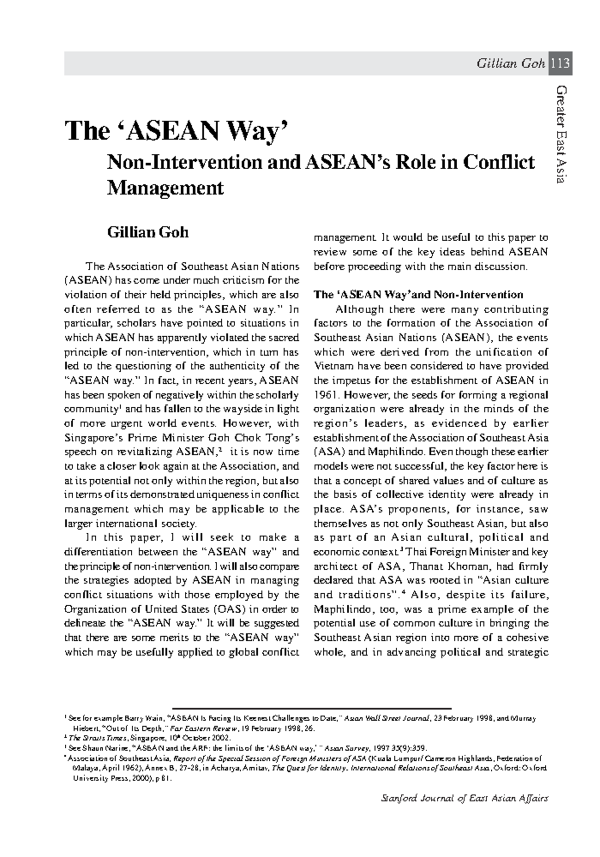 2. Copy of 1. Gillian Goh - The Asean Way - Gillian Goh 113 Stanford ...