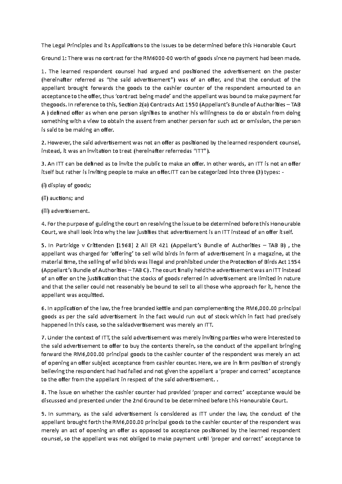 Civil Litigation - The Legal Principles and its Applications to the ...