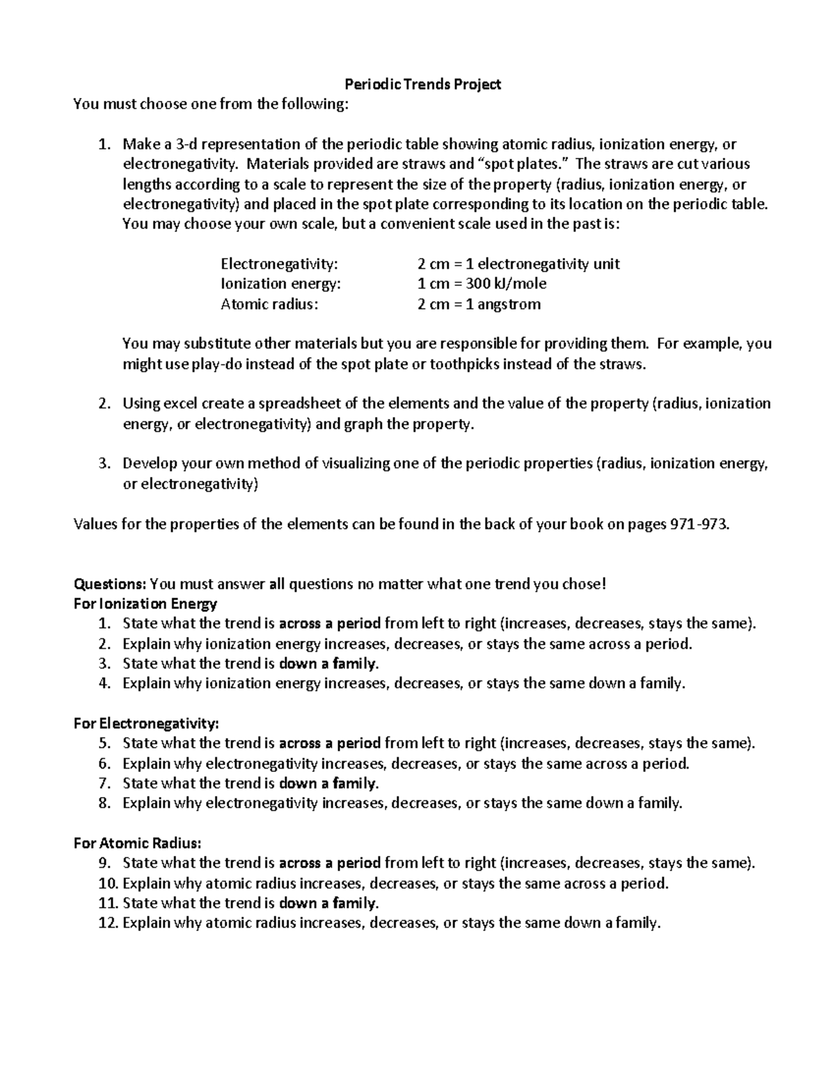Ethan Lackey - Periodic Trends Review questions - Periodic Trends ...