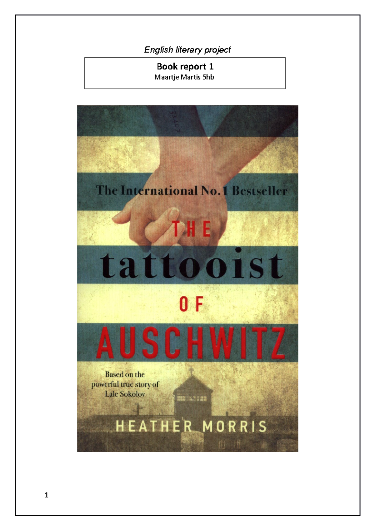 Engels book report 1 - English literary project Book report 1 Maartje ...