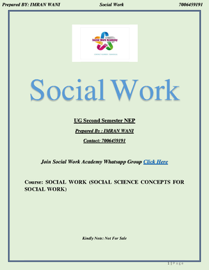 Program Schedule National Seminar - Social work - Studocu