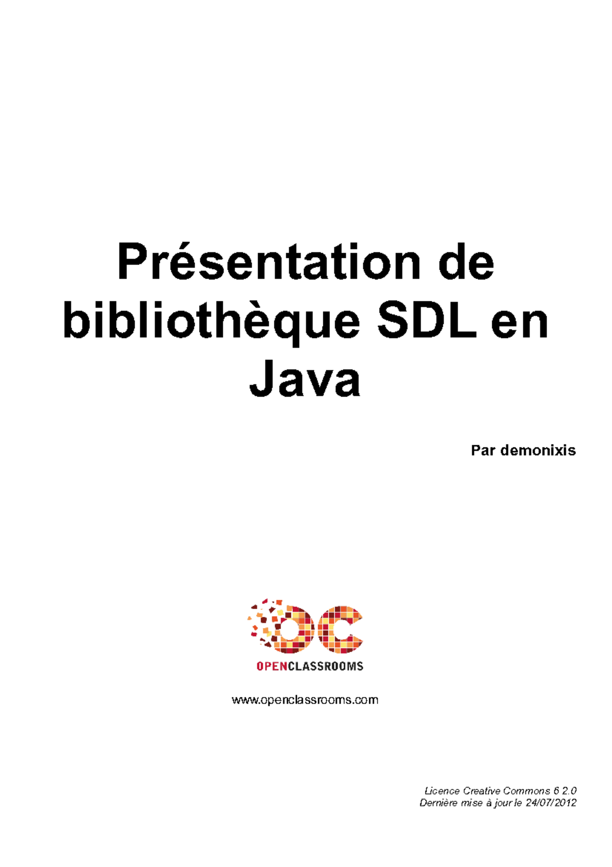 presentation de bibliotheque sdl en java - Présentation de bibliothèque ...