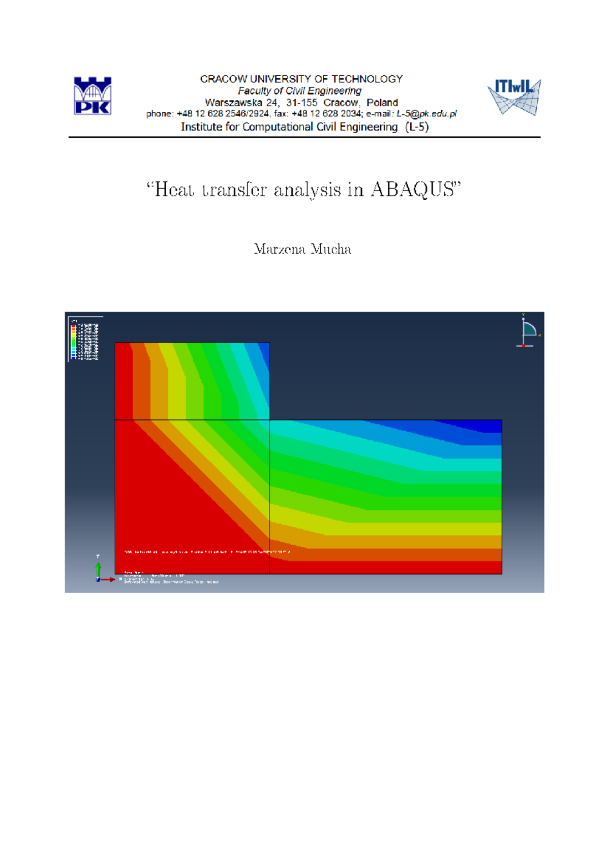 Heat flux Abaqus MMucha - Heat transfer analysis in ABAQUS Marzena ...
