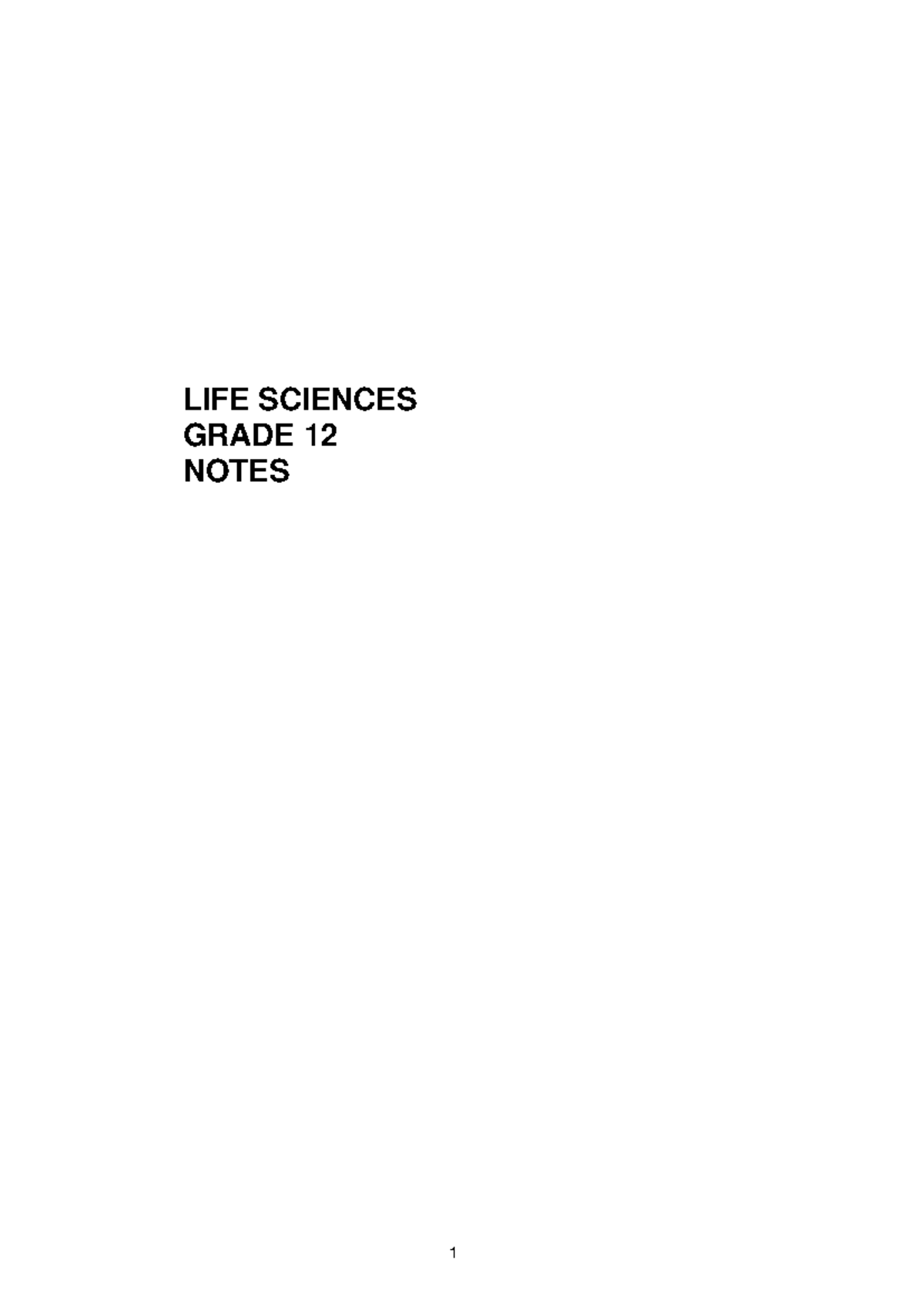 LIFE Sciences Notes Grade 12 LIFE SCIENCES GRADE 12 NOTES MEIOSIS life-sciences-notes-grade-12-life-sciences-grade-12-notes-meiosis